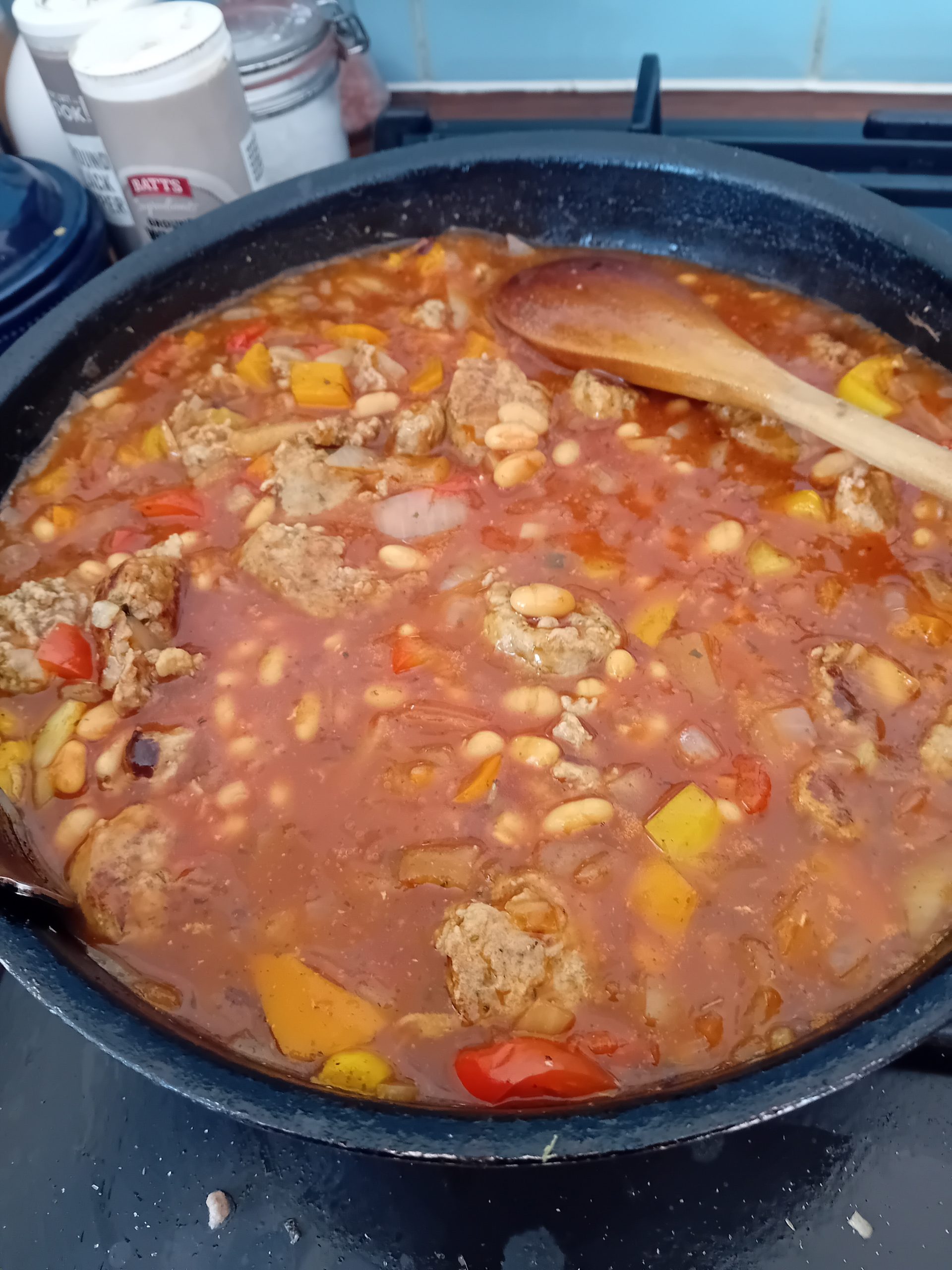 Stretch sausage and bean pie - Simple Frugal Life